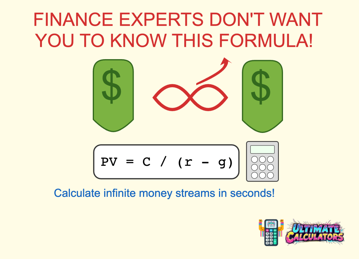 Present Value Perpetuity Calculator (PV of Perpetuity Formula + Calculator) | Ultimate Calculators